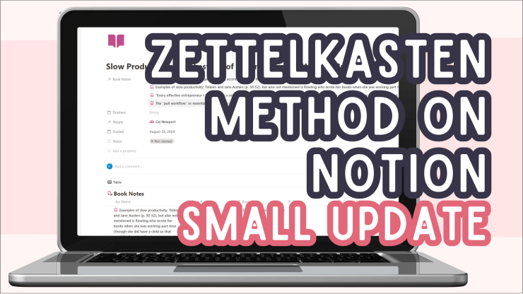 Update to Free Notion Template of the Zettelkasten Note-Taking Method